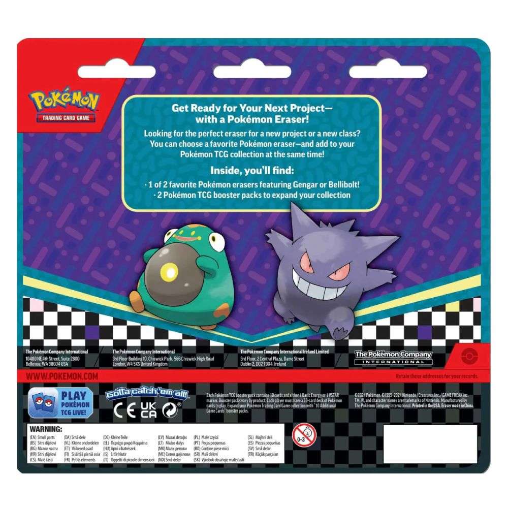 Pokémon TCG: Back to School Eraser Blister | Hobbykort.se